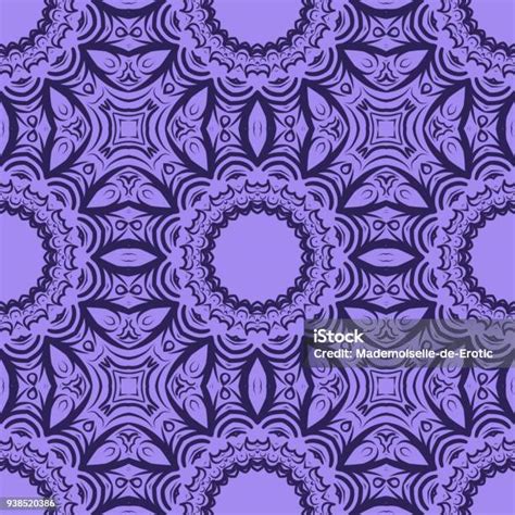 로얄 레이스 텍스처 만다라 장식 기하학적 패턴입니다 원활한 벡터 일러스트입니다 직물 인쇄 벽지 섬유 디자인 0명에 대한 스톡
