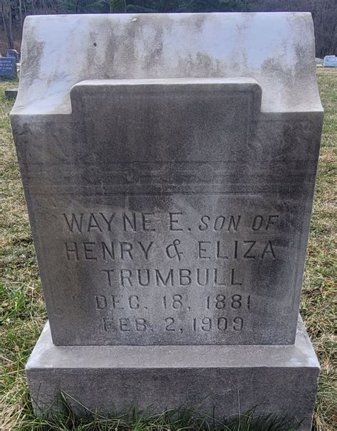 Wayne Edgar Trumbull 1881 1909 Find A Grave Memorial