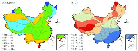 Spatial Distribution Of The Annual Mean Reference Evapotranspiration