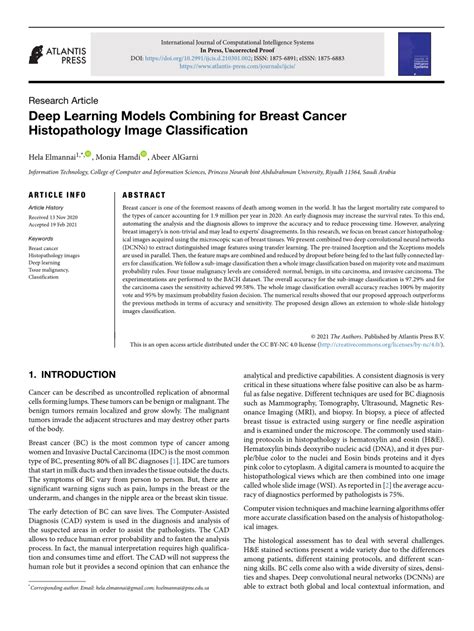 Pdf Deep Learning Models Combining For Breast Cancer Histopathology