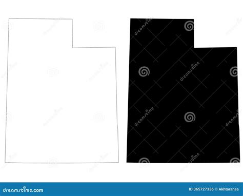 Utah Outline Symbol Us State Map Vector Illustration Cartoondealer