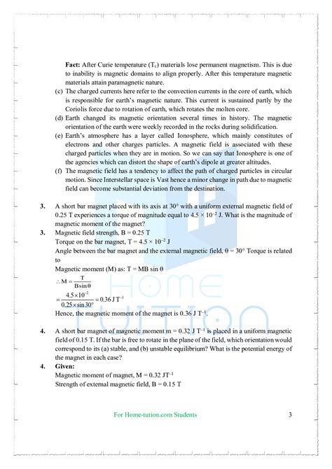 Ncert Solutions For Class 12 Physics Chapter 5 Magnetism And Matter