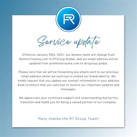 Rt Group Remote Trauma On Linkedin 📣 💻 Service Update 💻 📣 In 2023
