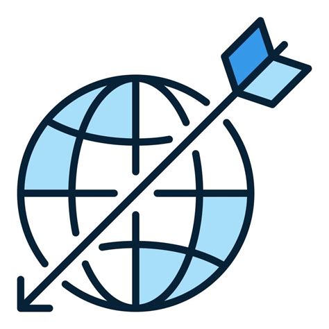Earth And Arrow Multipolarity Blue Icon Or Symbol 54022148 Vector Art At Vecteezy