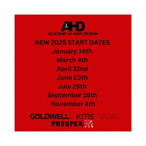 Investment And Class Start Dates — Academy Of Hair Design Investment And Class Start Dates — Academy Of Hair Design