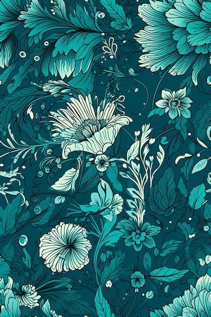 Premium Ai Image Aesthetic Floral Patterned Background