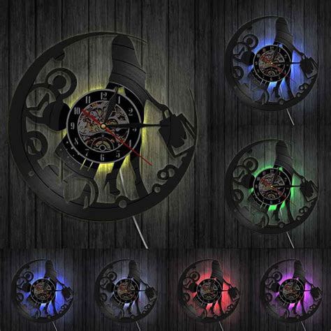 Shopaholic Fashion Lady Girly Wall Clock Shopping Woman Vinyl Record