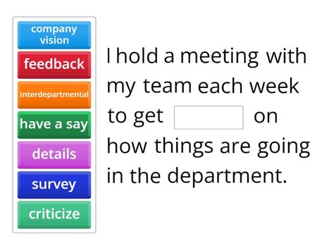 Inside An Organization 3 Complete The Sentence