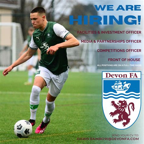 Not 1 But 4 Roles Currently Available At Devon County Football