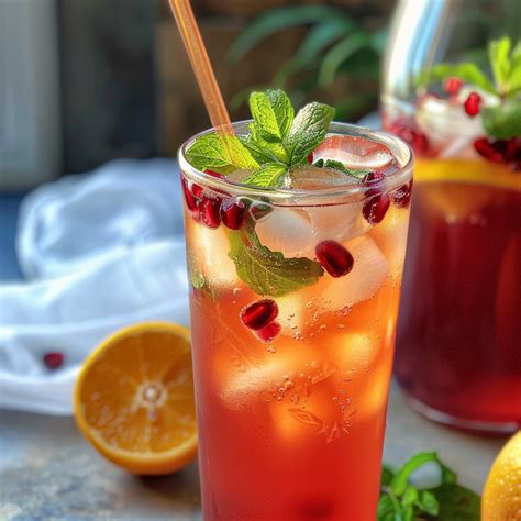 Pomegranate Mint Iced Tea
