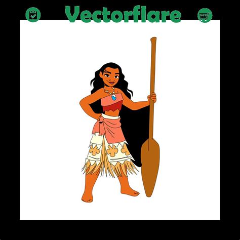 Moana Vector Clipart Disney Svg Digital File Silhouette Inspire Uplift