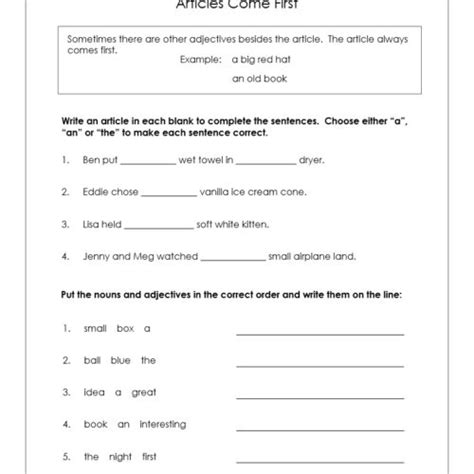 Possessive Adjectives And Articles Gen English Esl Worksheets Pdf