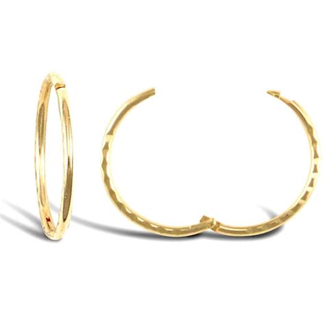 9ct Gold Sleeper Hinged Earrings Etsy Uk