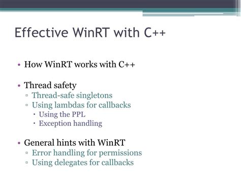 Ppt Effective Winrt With C Powerpoint Presentation Free Download