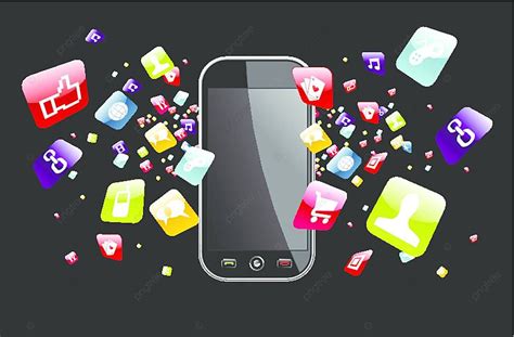 Global Smartphone Apps Icons Splash Program Application Handy Vector