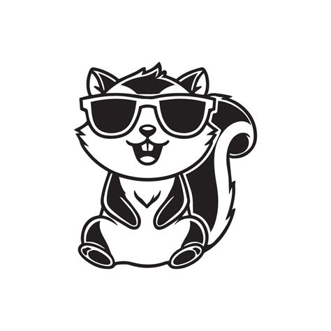 Chillin Happy Flying Squirrel With Sunglasses 54623636 Vector Art At