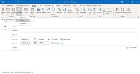 Generations Blog Adding A Signature To Microsoft Outlook Invites