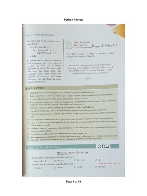 Python Review Pdf
