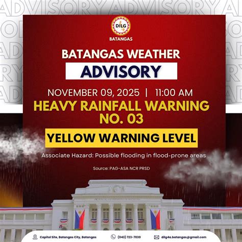 Dilg Maging Listo Heavy Rainfall Warning No 3 Ncr Prsd Weather System Tropical Cyclone