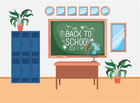 École Classe à Tableau Tableau Vecteur Gratuite