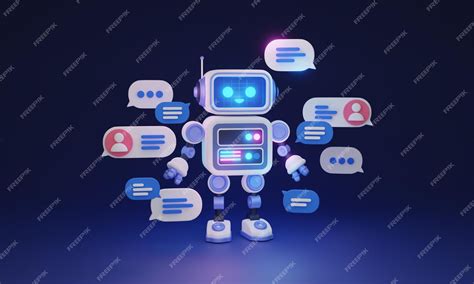 Premium Photo Chat Robot 3d Illustration Concept Machine Using Nlp To