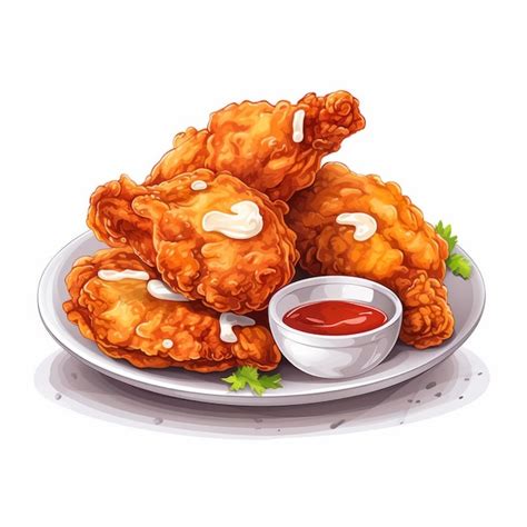 Premium Ai Image Fried Chicken Vector Image