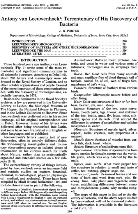 Leeuwenhoek Bacteria