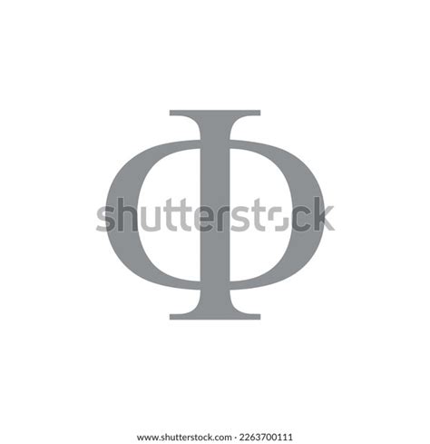 Black Phi Symbol Icon Greek Alphabet Stock Vector Royalty Free