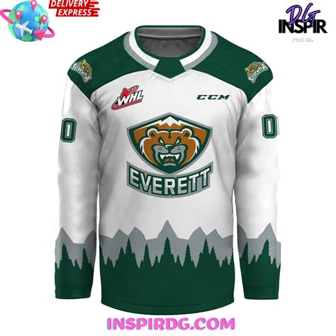 Whl Everett Silvertips Ccm 2024 White Hockey Jersey Inspirdg