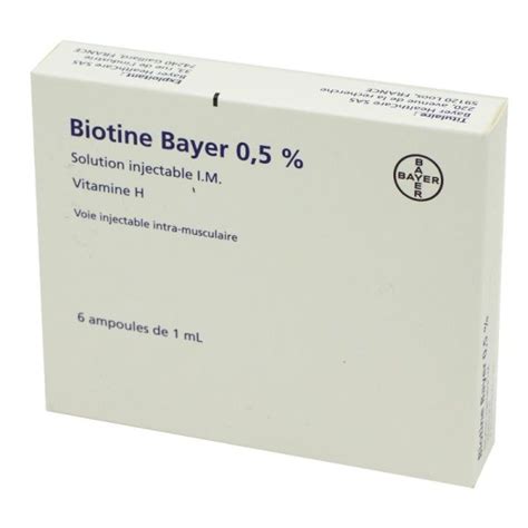 Biotine Solution Injectable 6 Ampoules De 1 Ml