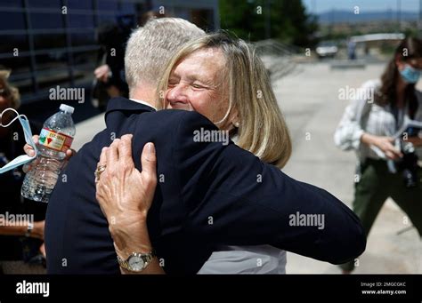 Janet Johnson Of Pawcatuck Conn Right Hugs George Brauchler 18th