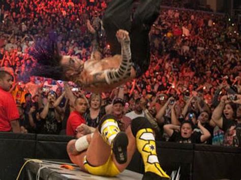 Jeff Hardy Swanton Bomb On Table