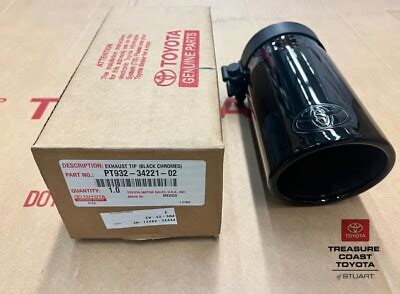 New Oem Toyota Tundra 2022 2024 Black Chrome Exhaust Tip Ebay