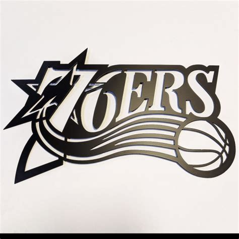 Personalized Philadelphia 76ers Logo Sign V1 Nba Basketball Wall Decor