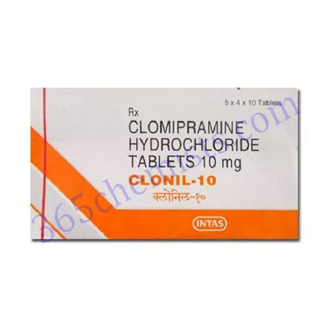 Clonil 10mg Tablet Clomipramine 10 Usa 5 To 7 Days Delivery