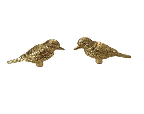 Brass Bird Knobs Nordic Style Bird Drawer Pulls Wardrobe Knob Etsy