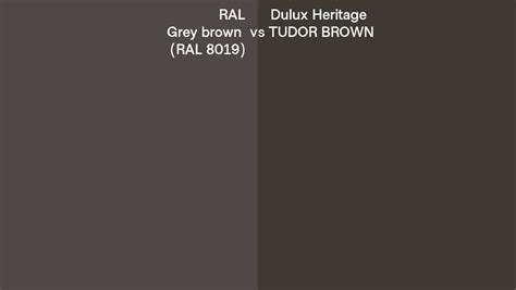 Ral Grey Brown Ral 8019 Vs Dulux Heritage Tudor Brown Side By Side