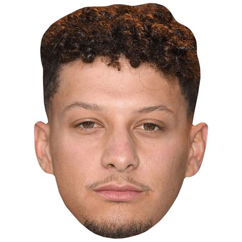 Patrick Mahomes Goatee Mask Celebrity Cutouts