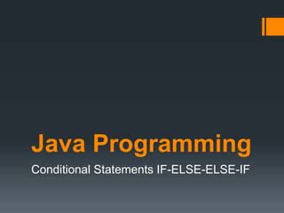 Conditional Statements Pptx
