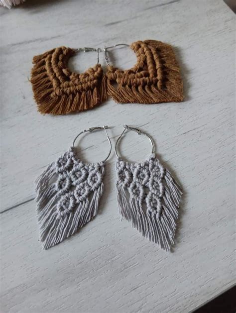 140 Ideas De Aretes Macrame En 2025 Macramé Joyería De Macramé Manualidades De Macramé
