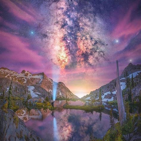 Dazzling Night Sky Starlight Pictures Colorful Night Sky Scenery