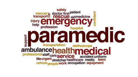 Paramedic Animated Word Cloud Text Design Animation Stock Footage