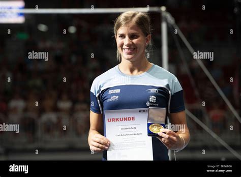 Elisabeth Seitz Receives The Carl Schuhmann Medal Of The Dtb Gymnastics Mens All Around On