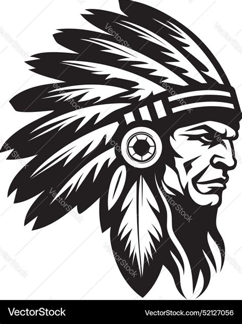 Tribal Warrior Apache Face Iconic Symbol Desert Vector Image