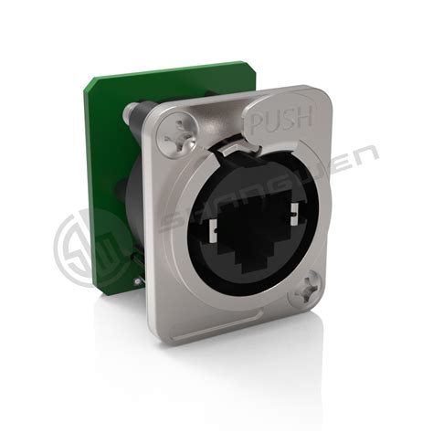 Indoor Rj45 Ethernet Chassis Connector Socket D Shape Panel Cat56