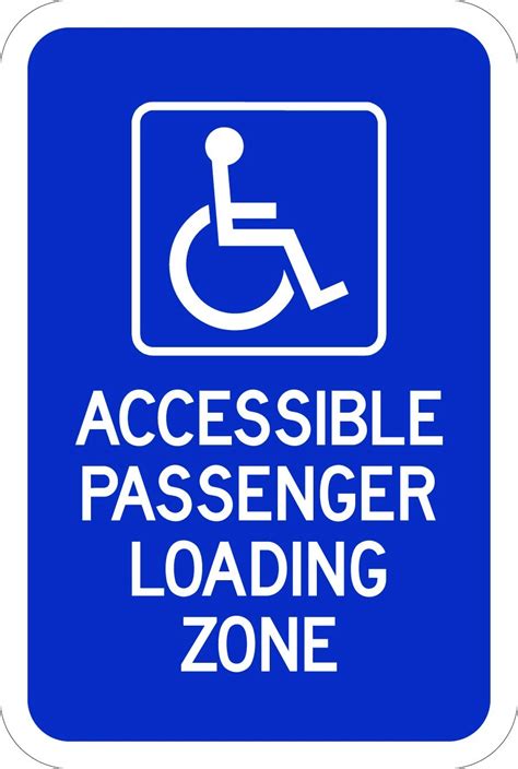 Accessible Passenger Loading Zone Sign Ar 731