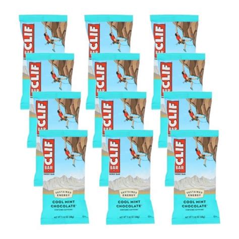 Clif Bar Cool Mint Chocolate Energy Bar Case Of 12 2 4 Oz Target