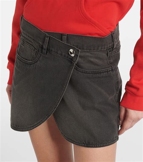 Denim Miniskirt In Grey Coperni Mytheresa