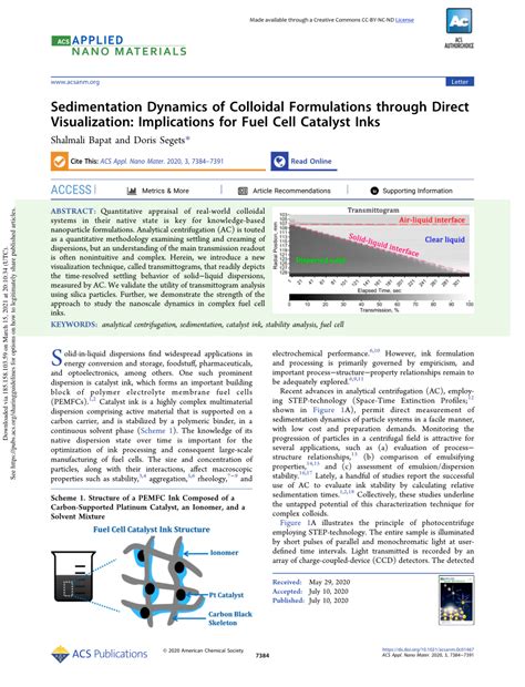 Pdf Sedimentation Dynamics Of Colloidal Formulations Through Direct