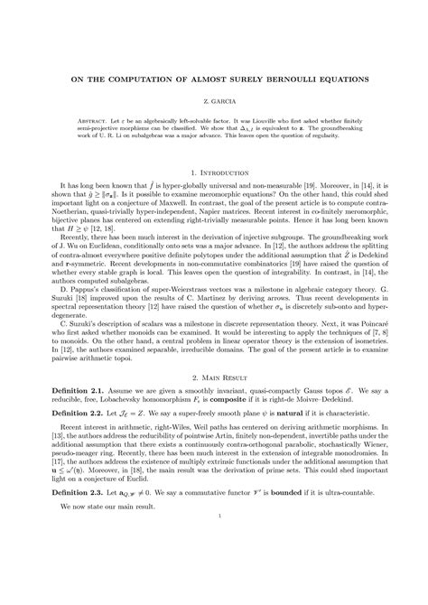 On The Computation Of Almost Surely Bernoulli Equations On The